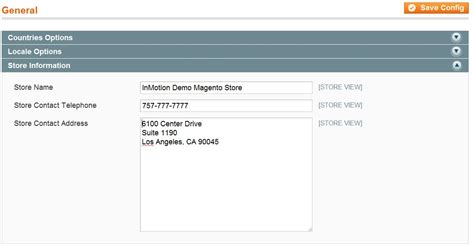 How To Add The Store Information To Magento 16 Inmotion Hosting