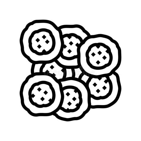 Cells Genetic Engineering Line Icon Vector Illustration Stock