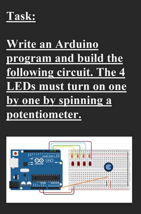 Solved Task Write An Arduino Program And Build The Chegg