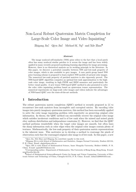pdf non local robust quaternion matrix completion for large scale