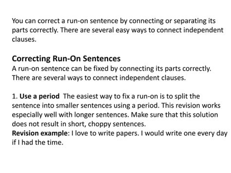 Sentence Structure Ii Run On Comma Splice Fragment Pptx