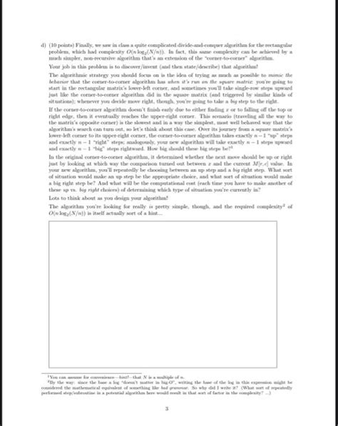 Solved 1 Searching A Sorted Rectangular Matrix Youre Given