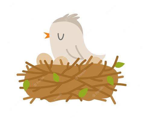 Premium Vector Bird In The Nest Vector Illustration