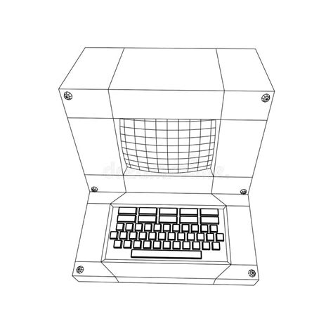 Classic Retro Perconal Computer Programming Code Concept Stock Vector