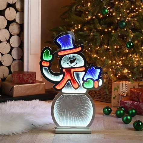 Festive 56cm Snowman Infinity Light Lightbulbs Direct