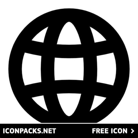 Free World Wide Web Internet Connection Black Outline Icon Symbol