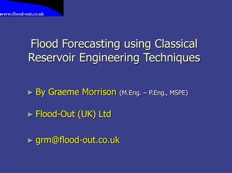 Ppt Flood Forecasting Using Classical Reservoir Engineering Techniques Powerpoint Presentation