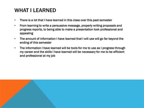 Course Reflection Assignment Ppt