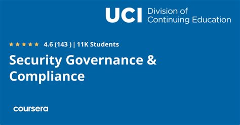 Security Governance And Compliance Coursera