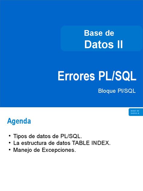 T08 Plsql02 Errores Pdf Descargar Gratis Pdf Pl Sql Sql