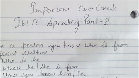 Ietls New Speaking Questions Appear For More Details Watch The End Youtube