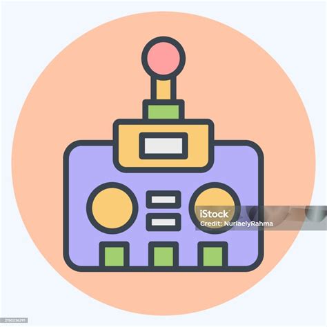 아이콘 드론 컨트롤러 드론 기호와 관련이 있습니다 색상 메이트 스타일 심플한 디자인 일러스트레이션 Brand Name Video Game에 대한 스톡 벡터 아트 및 기타