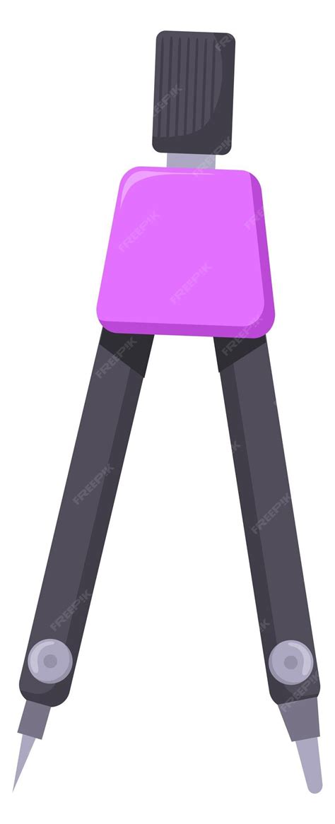 Premium Vector Math Compass Cartoon Icon Geometry School Tool Isolated On White Background