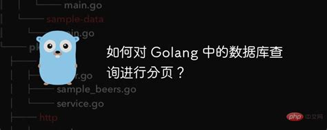 如何對 Golang 中的資料庫查詢進行分頁？ Golang Php中文網
