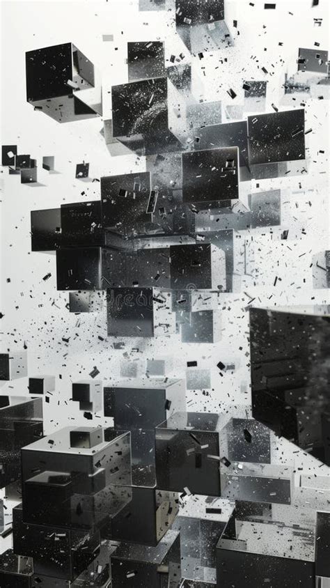 Exploding Cubes In Dynamic Motion Stock Illustration Illustration Of Dynamic Trendy 312591052