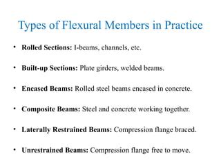 Design Of Steel Structures Flexure Members And Foundations Pptx
