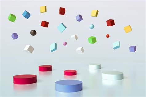 Premium Photo Vector Composition Of 3d Cubes And Symmetrical Object