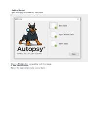 Autopsy Pdf Getting Started Open Autopsy And Create A New Case Click On Finish After