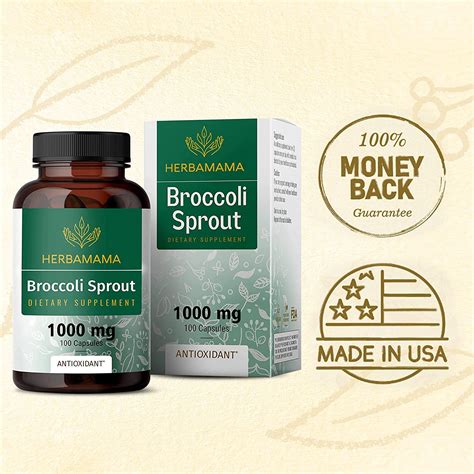 Herbamama Broccoli Sprouts Capsules 1000mg 100 Caps Egypt Vitamins