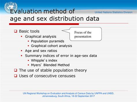 analysis of age and sex data united nations statistics division ppt
