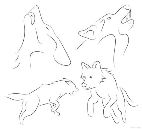 狼简笔画图片大全凶残简单（汇总10张） 简笔画图片大全