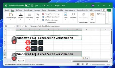 Excel Zeilen Verschieben Windows Faq