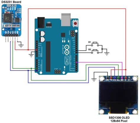 Arduino Ssd1306 Oled Ds3231 Rtc With Set Buttons Arduino Real Time