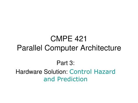 ppt cmpe 421 parallel computer architecture powerpoint presentation