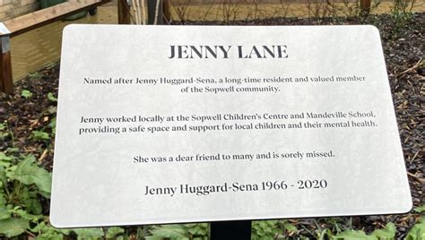 Jenny Lane Sopwell Memories