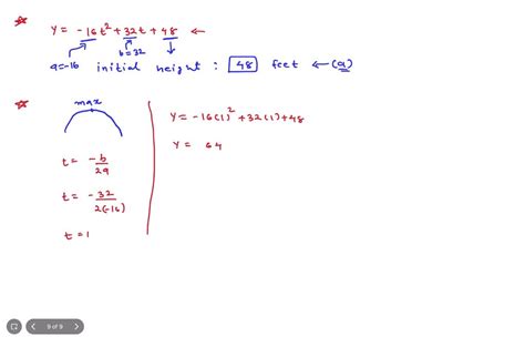 Solved The Equation H 16t2 32t 48 Gives The Height Of A Ball In
