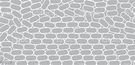 Black And White Texture Irregular Array Or Matrix Of Random Ovals Vector Illustration For Print