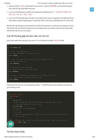 Con trỏ trong C PDF