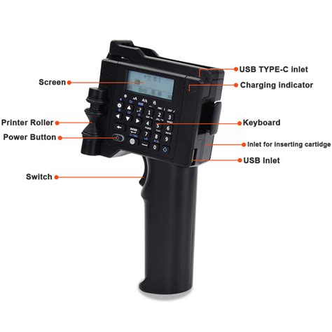잉크젯 라벨 프린터 로고만료 날짜배치 코드일련 번호라벨바코드qr 코드 용 휴대용 핸드 제트 핸드 헬드 열 사무실 전자공학