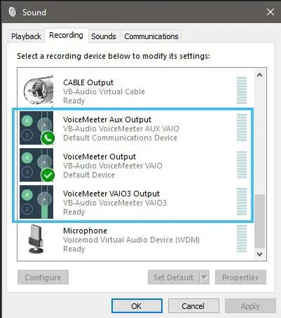 Voicemeeter Aux Output