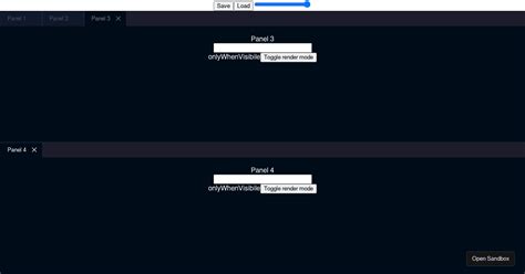 Rendermode Dockview Codesandbox
