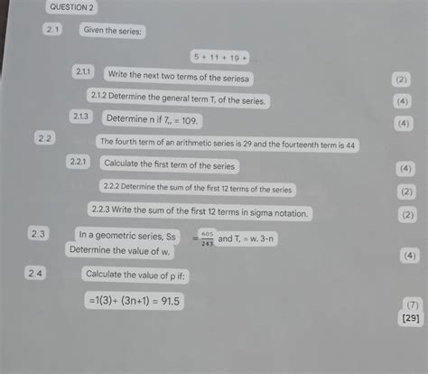 Solved Question 221 ﻿given The Series211write The Next