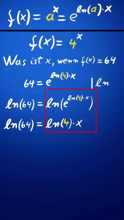 Exponentialfunktion In E Funktion Umrechnen Gleichung Lösen Youtube