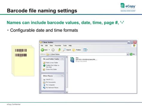 Oce E Copy Barcode Recognition Services Ppt