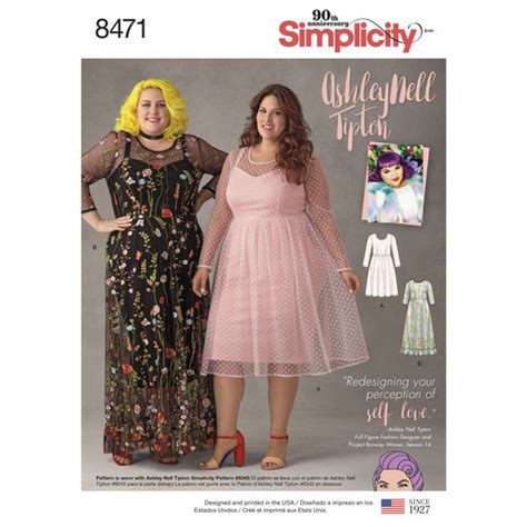 Simplicity Plus Size Dresses Pattern 8471 Envelope Front