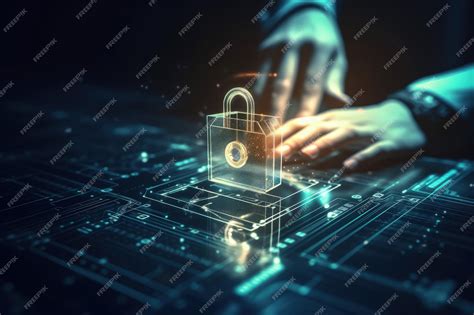Premium Photo Cybersecurity Padlock Digital Lock On Technology Network Data Protection Cyber
