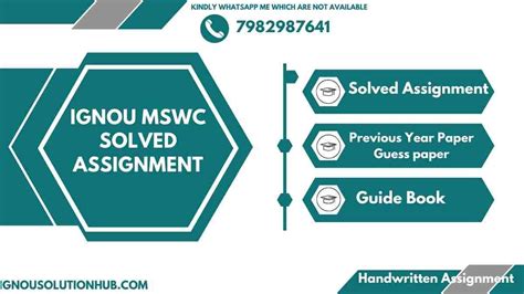 Ignou Mswc Solved Assignment Ignou Solved Assignment