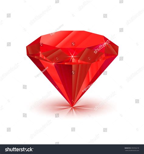 Rrealistic Bright Shiny Ruby Isolated On Stock Illustration 399356218 Shutterstock
