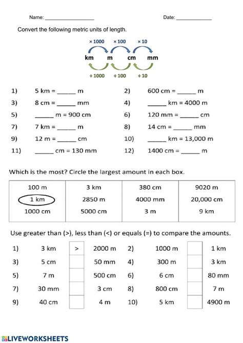English To Metric Conversion Worksheet Metric Conversions Interactive