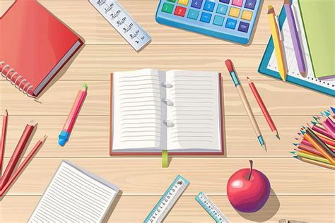 Classroom Scene Array School Supplies Premium Ai Generated Vector