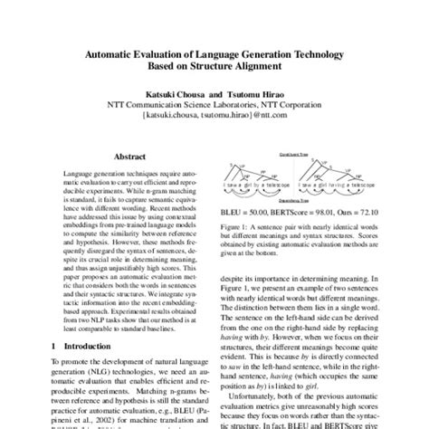 Automatic Evaluation Of Language Generation Technology Based On