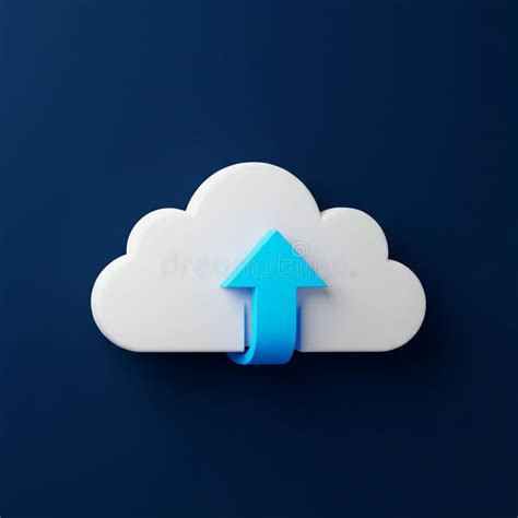 white cloud icon with a blue upward arrow suggesting cloud computing