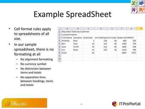 Excel Cell Format For Professional Spreadsheets Ppt