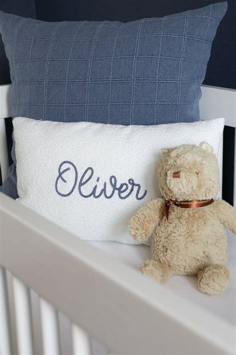 Embroidered Custom Pillow Personalized Boucle Throw Pillow Cover