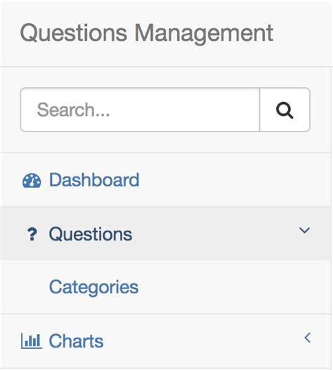 Questions Management Frontend Build Interface For The Categories