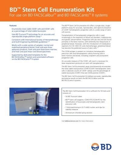 Bdâ„¢ Stem Cell Enumeration Kit Bd Biosciences